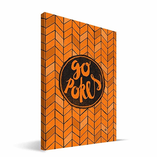 ShopOKState - GO POKES GEOMETRIC CANVAS