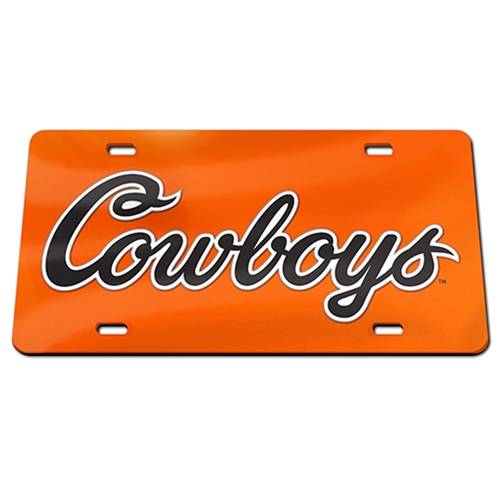 Orange Letter License Plate