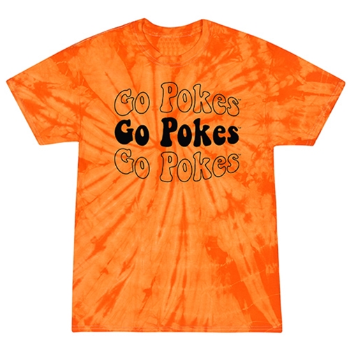 ShopOKState - YOUTH GO POKES TIE DYE TEE