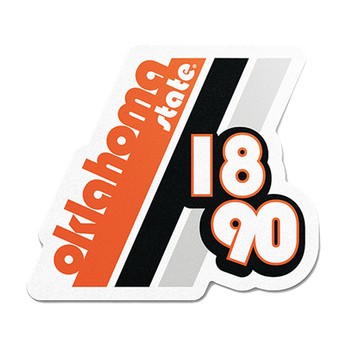 ShopOKState - RETRO STRIPES SLANT STICKER