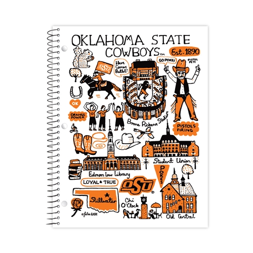 ShopOKState - OSU JULIA GASH 11X8.5 SPIRAL NOTEBOOK