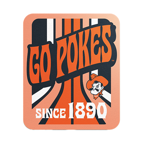 ShopOKState - GO POKES 1890 GROOVY LINES POSTER STICKER