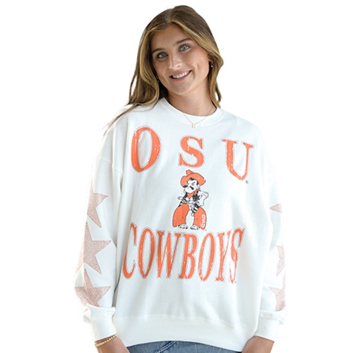 ShopOKState - OSU COWBOYS STARS OVERSIZED CREWNECK