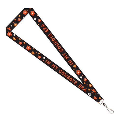 ShopOKState - COWBOYS ERA BLACK LANYARD