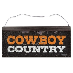 ShopOKState - COWBOY COUNTRY TIN SIGN