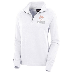 ShopOKState - CHELSA WHITE 1/4 ZIP SWEATSHIRT