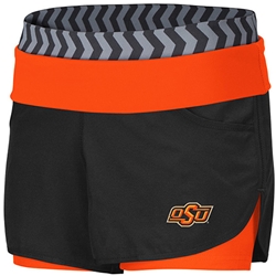 ShopOKState - ORANGE COMPRESSION SHORT TURN WAIST